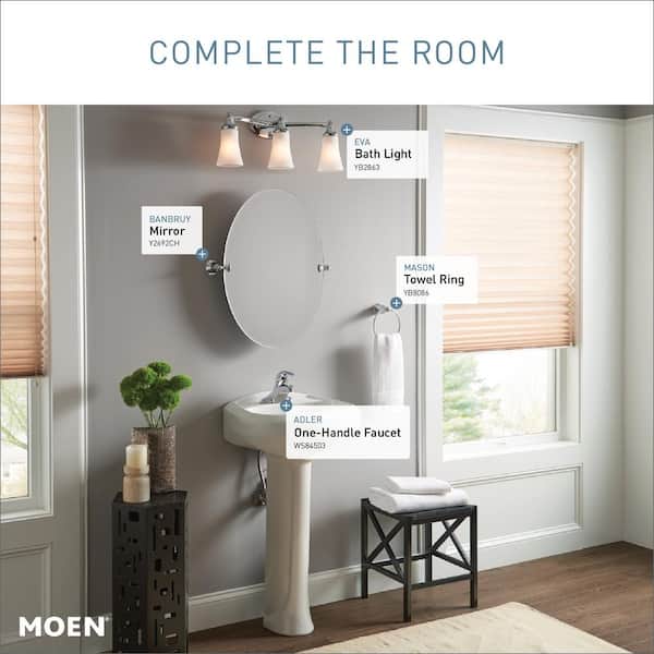 MOEN Banbury 23 in. x 26 in. Frameless Pivoting Single Wall Mirror in ...