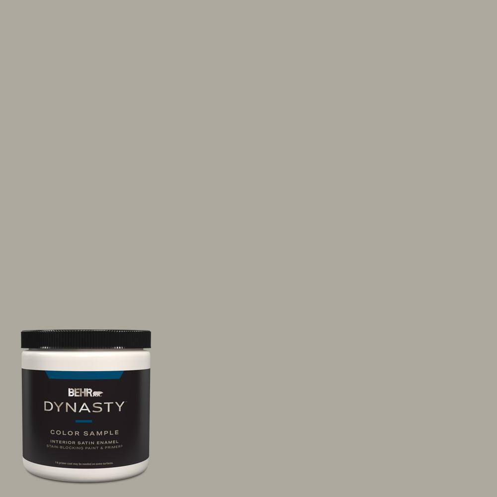 BEHR DYNASTY 8 oz. #ECC-48-1 Winter Rye Satin Enamel Stain-Blocking ...
