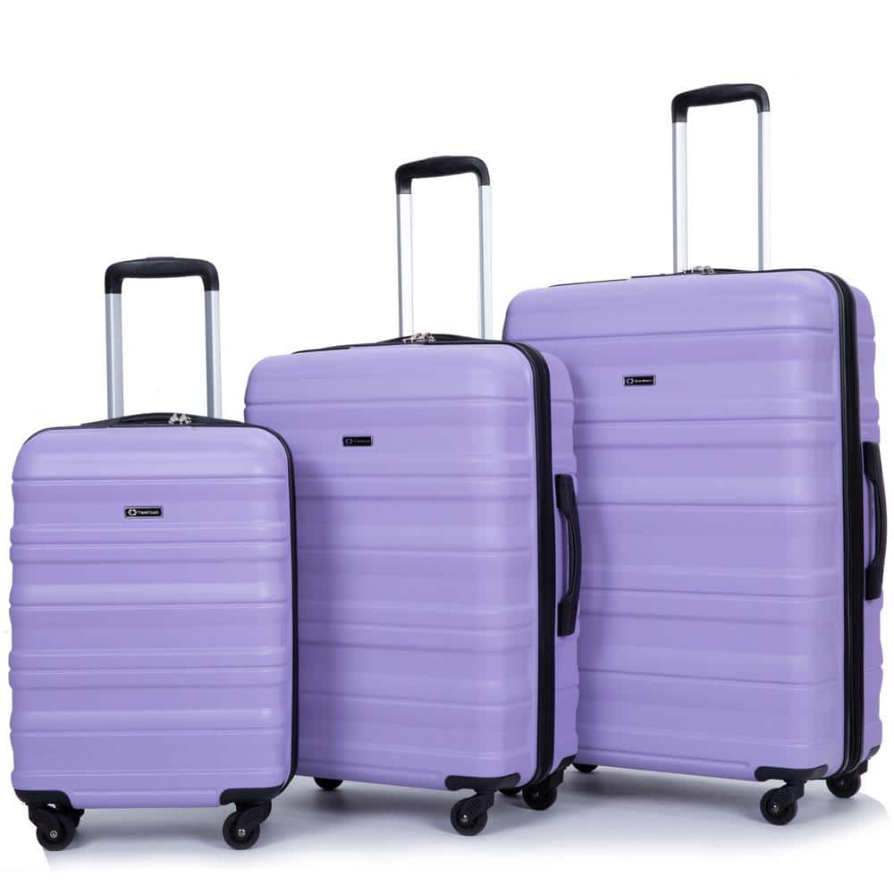 3-Piece Luggage Sets Expandable Suitcase with Double Spinner Wheels (21 ...