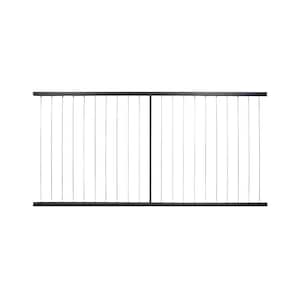 FORTRESS Fe26 Axis 40 in. H x 8 ft. W Black Steel Railing Level Panel ...