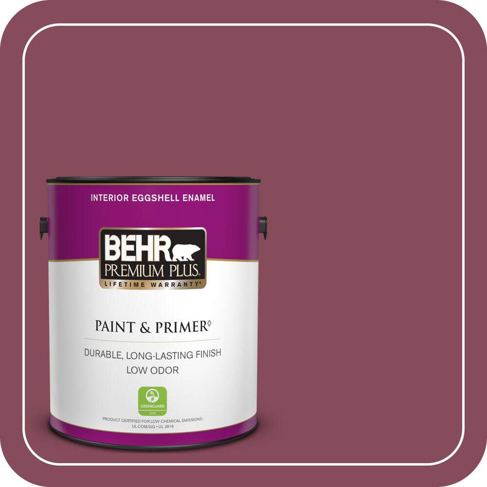 BEHR PREMIUM PLUS 1 gal. #MQ1-02 Wine Not Eggshell Enamel Low Odor ...