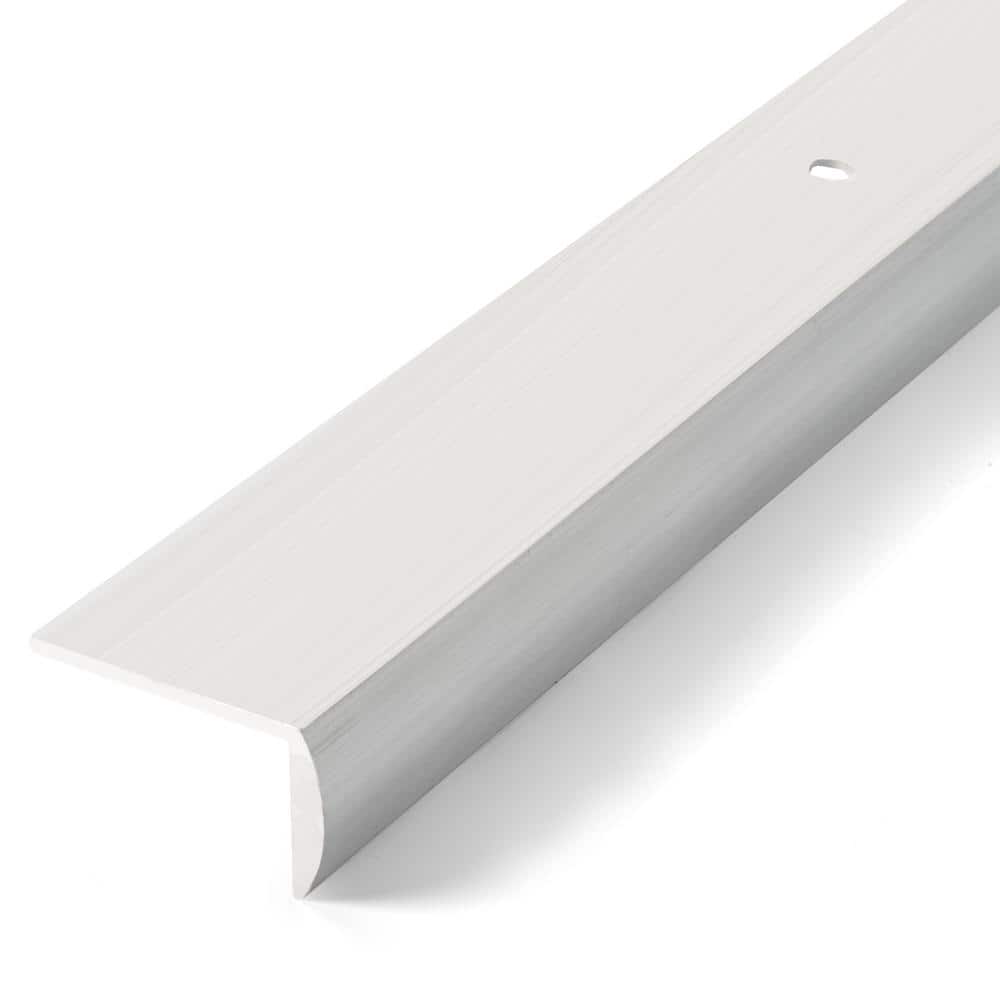 TrimMaster Silver 1/2 in. x 72 in. Bar Step Carpet Trim Transition ...