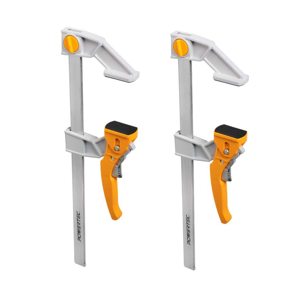 ‎POWERTEC 12 in. 440 lb. Quick-Release Bar Clamps with Aluminum Jaws ...