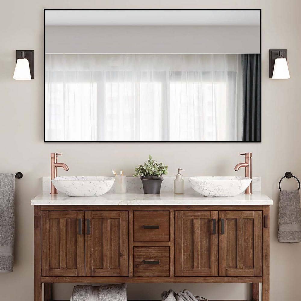 59 in. W x 35 in. H Rectangular Oversize Aluminum Alloy Framed Wall ...