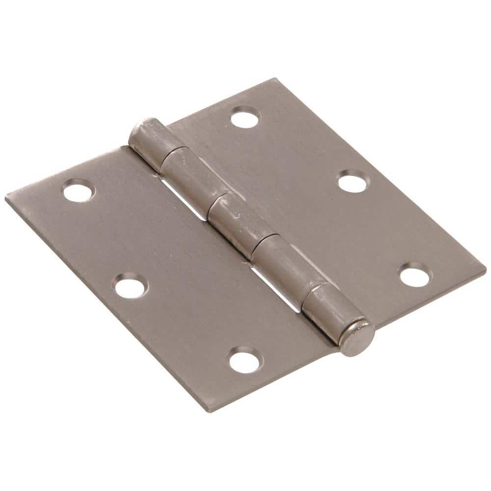 Hardware Essentials 3-1/2 in. Satin Nickel Residential Door Hinge with ...