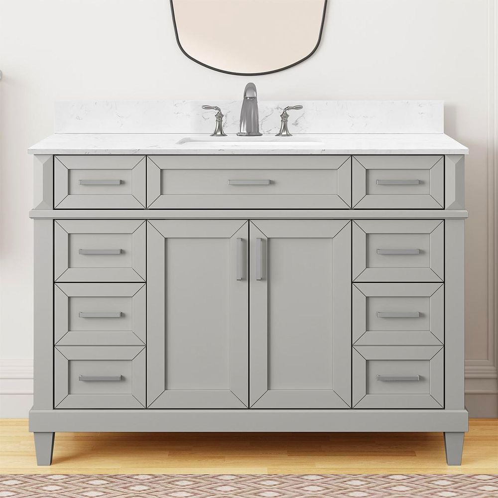 Home Decorators Collection Talmore 48 in. Single Sink Sky Grey Bath ...