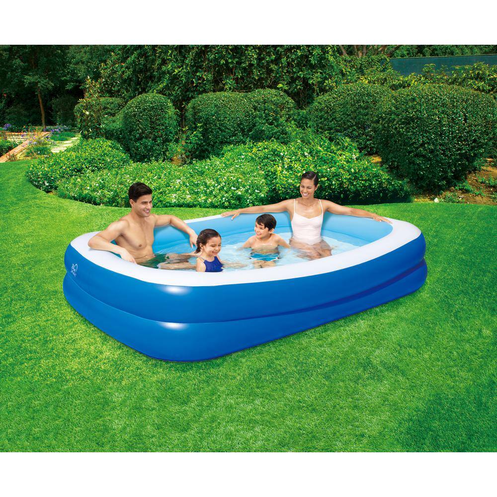 Buy 103 in. x 69 in. Rectangle 22 in. Deep Inflatable Pool with Cover ...