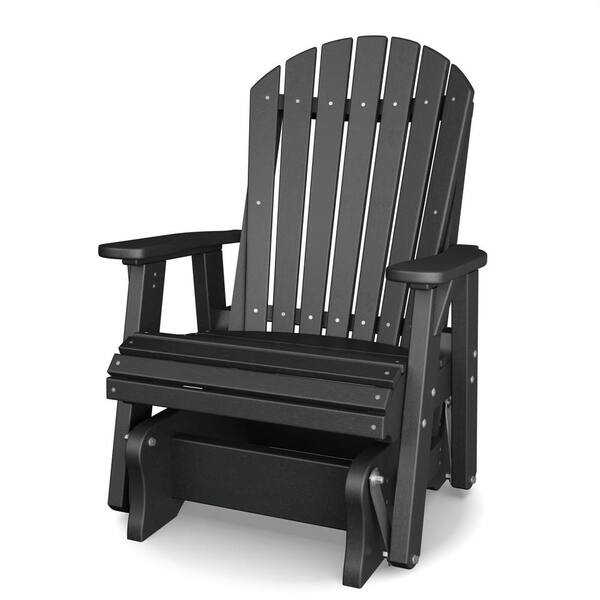 WILDRIDGE Heritage 1-Person Black Plastic Outdoor Glider LCC-106-BK ...
