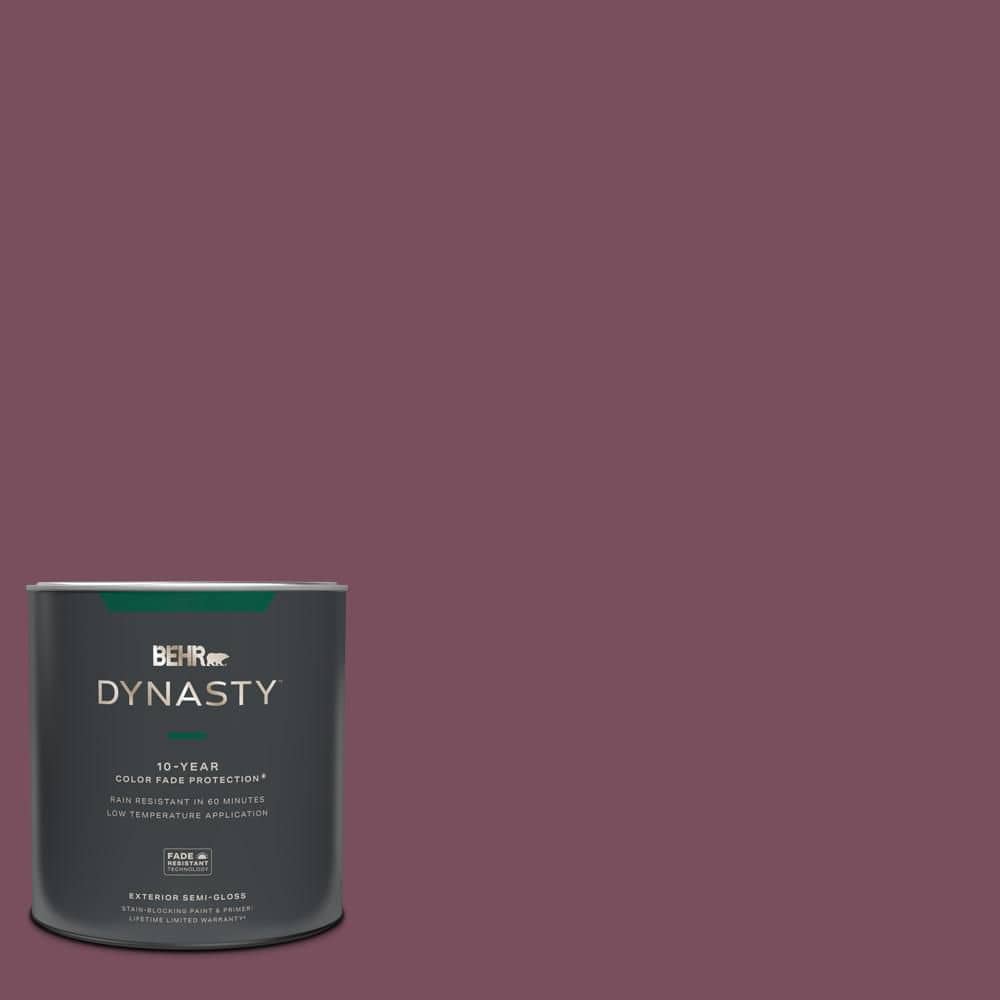 BEHR DYNASTY 1 qt. #100D-7 Maroon Semi-Gloss Exterior Stain-Blocking ...