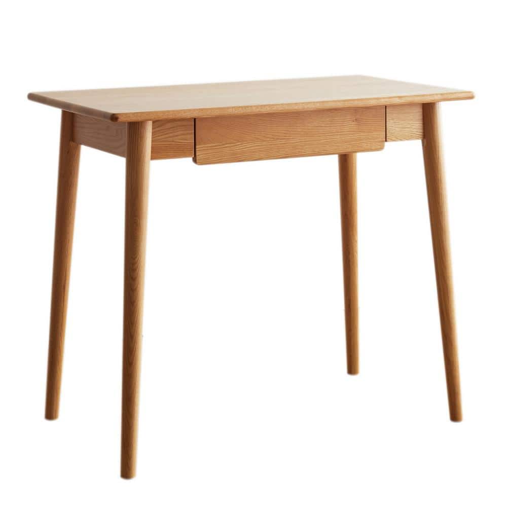 Harper & Bright Designs 31.5 in. Natural Oak 100% Solid Wood Home ...