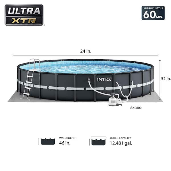 24 ft. - Round - Above Ground Pools - The Home Depot