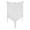 Enclo Privacy Screens 4.8 ft. H x 3 ft. W White Vinyl Highland-Lattice ...