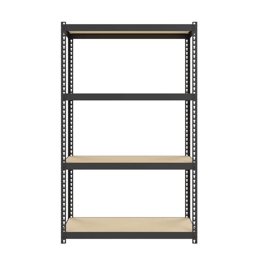 Have a question about Space Solutions Riveted Garage Storage Shelving Unit, 4-Shelf Steel Black ...