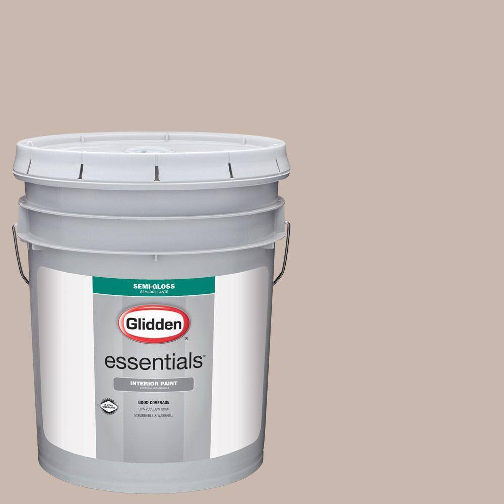 Glidden Essentials 5 gal. #HDGWN01U Mocha Bisque Semi-Gloss Interior ...