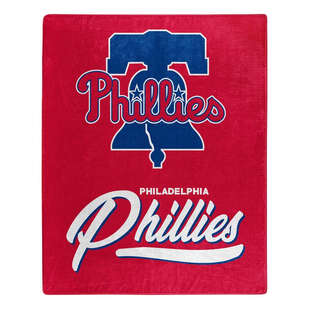 THE NORTHWEST GROUP MLB Phillies Signature Raschel Multi-Colored Throw ...