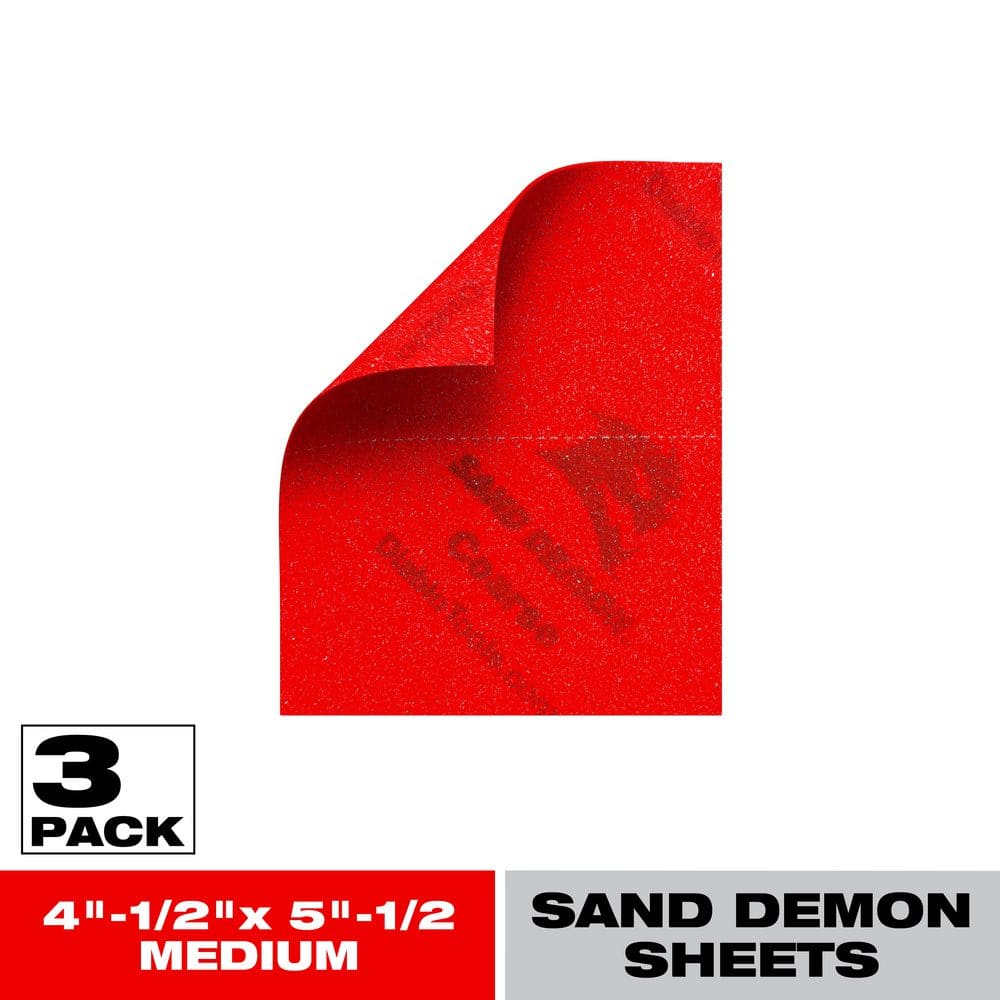 DIABLO 4-1/2 in. x 5-1/2 in. Sand Demon Medium Grit Double-Sided ...