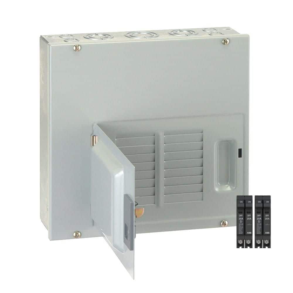 ABB 125 Amp 8-Space 16-Circuit Main Lug Indoor Load Center Value Pack ...