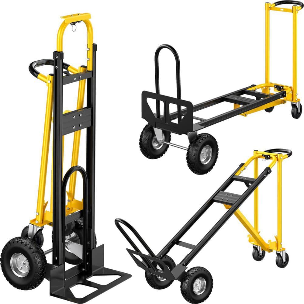 LITEKON 3-in-1 52 in. x 18 in. Aluminum Hand/Platform Tool Cart-550 ...