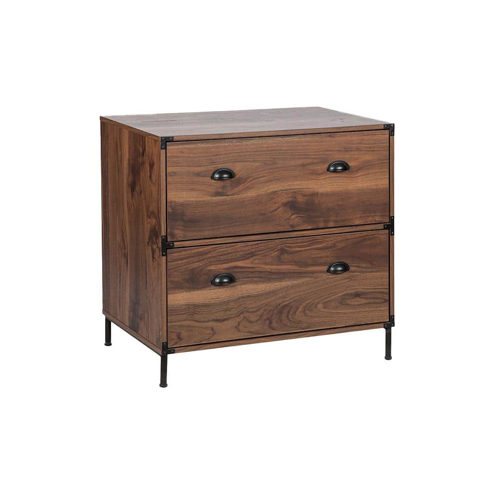 SAINT BIRCH Bombay Walnut 2-Drawer Lateral File Cabinet SBBX4100LFWN ...