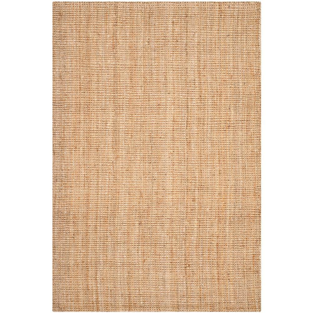 SAFAVIEH Natural Fiber Beige 6 ft. x 9 ft. Solid Area Rug NF747A-6 ...