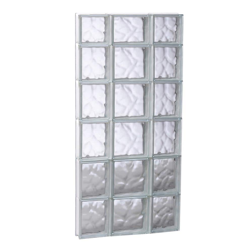 Clearly Secure 19.25 in. x 44.5 in. x 3.125 in. Frameless Wave Pattern ...
