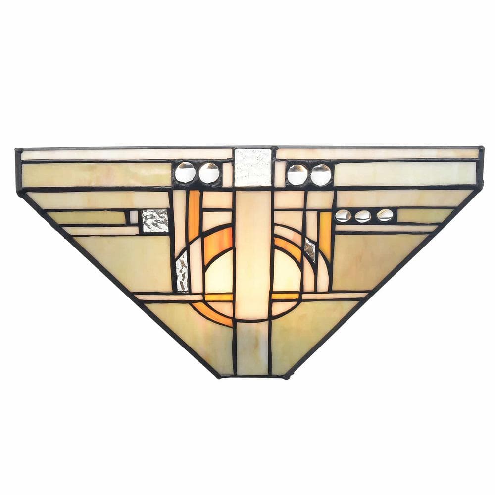 CLAXY 6.97 in. 1-Light Multi-Colored Modern Wall Sconce with Standard ...