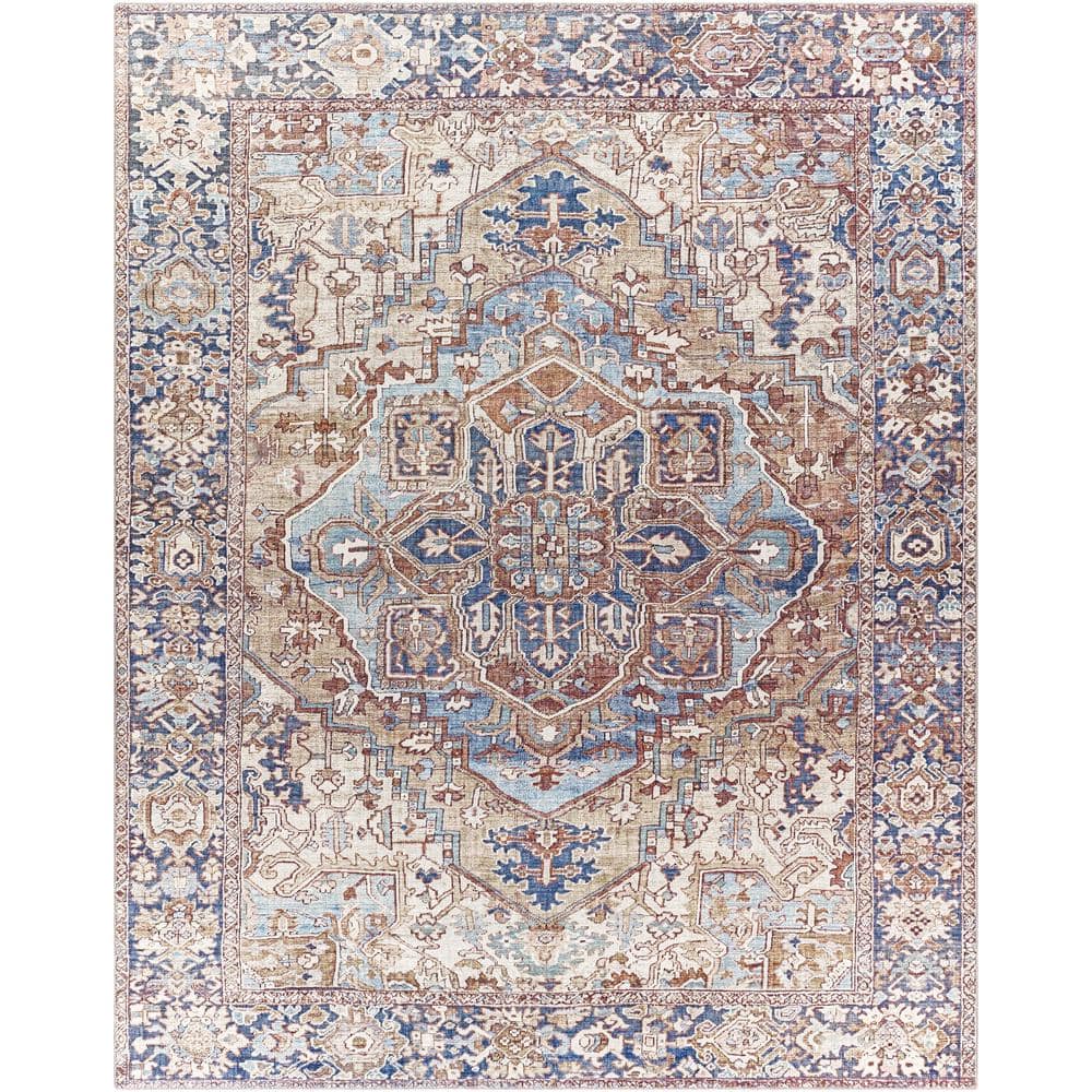 Livabliss Rhene Brown/Navy 8 ft. x 10 ft. Indoor Area Rug S00161047104 ...