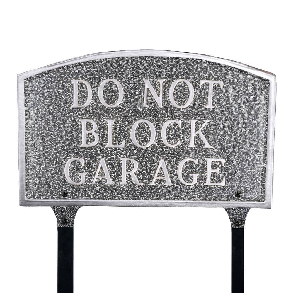 Montague Metal Products 10 in. x 15 in. Standard Arch Do Not Block Garage Statement Plaque Sign ...