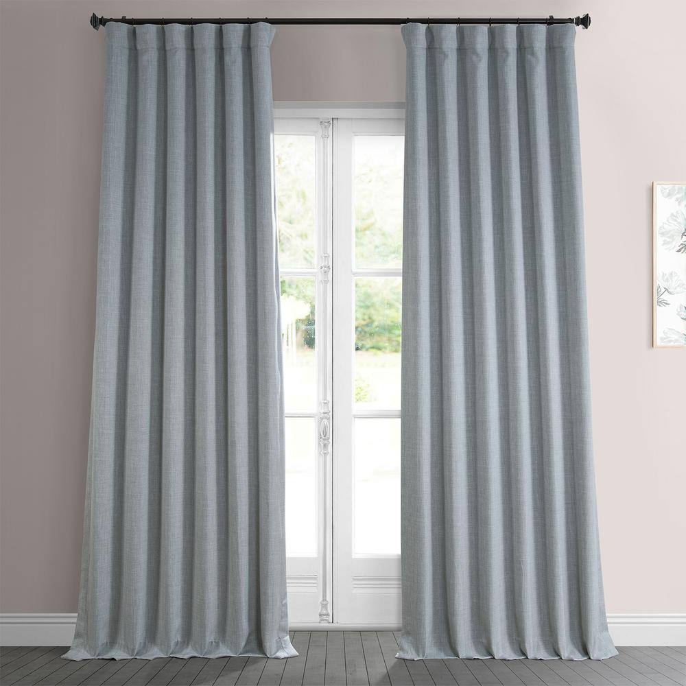 Exclusive Fabrics & Furnishings Heather Grey Solid Rod Pocket Room ...