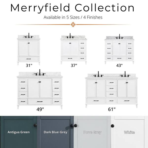 Home Decorators Collection Merryfield 43 in. Single Sink Dove Grey Bath ...