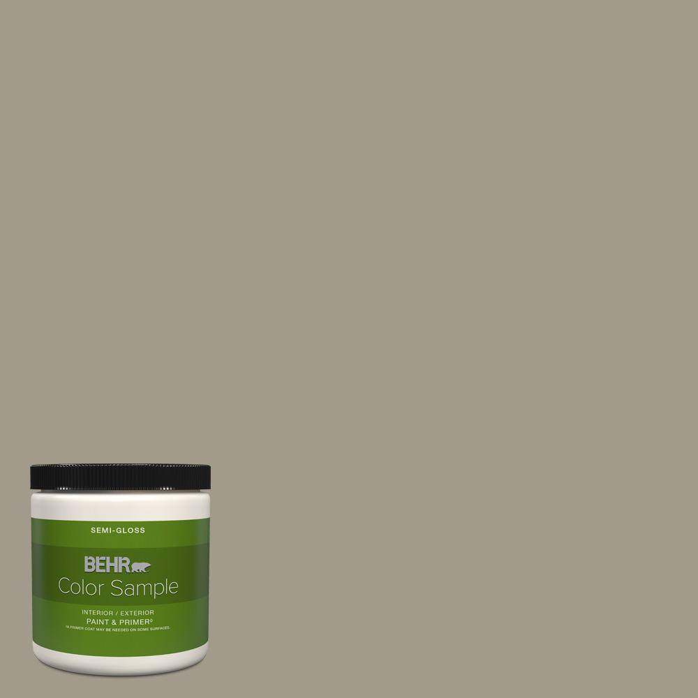 BEHR PREMIUM PLUS 8 oz. #QE-58 Moon Rock Semi-Gloss Interior/Exterior ...