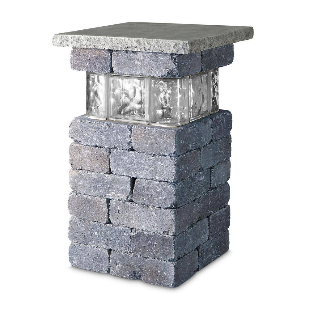 Necessories 20 in. Bluestone Lakeland Pillar with Glass 4201032 - The ...