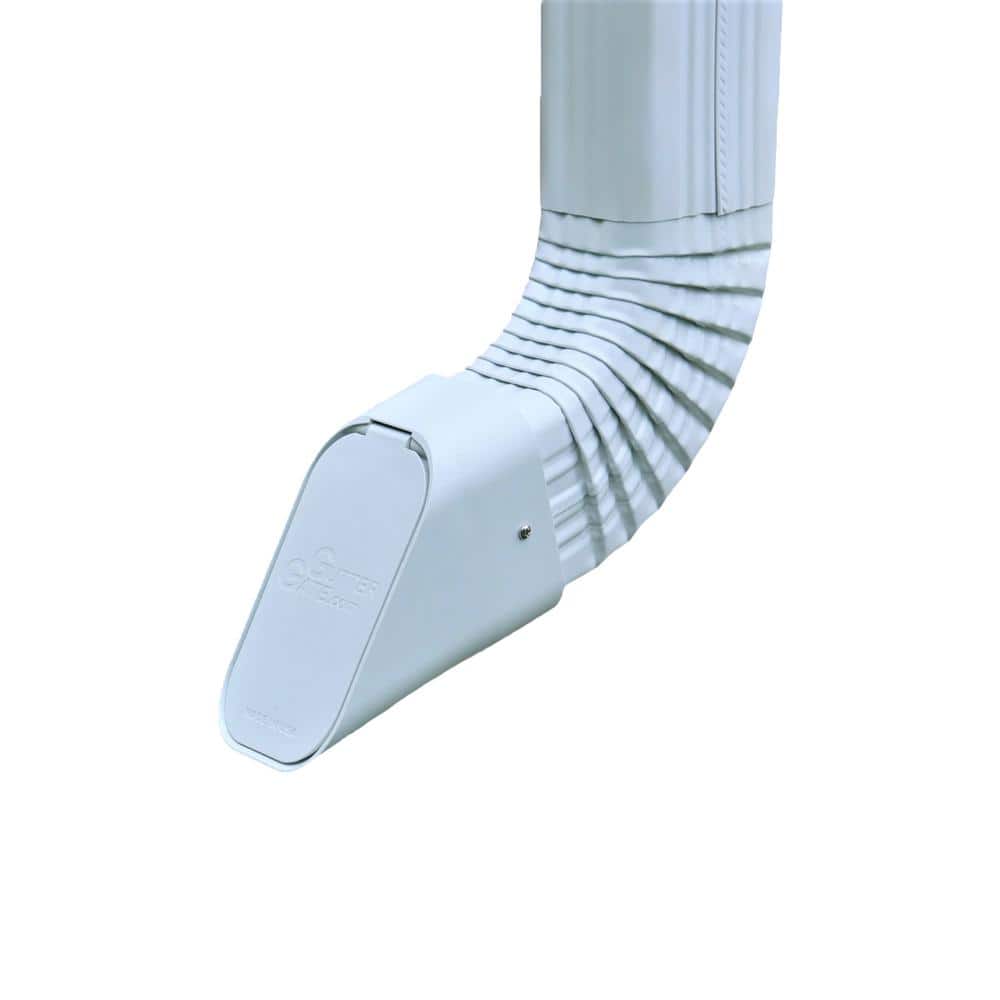 GutterGate Type B 3 in. x 4 in. White Plastic Downspout Extension ...