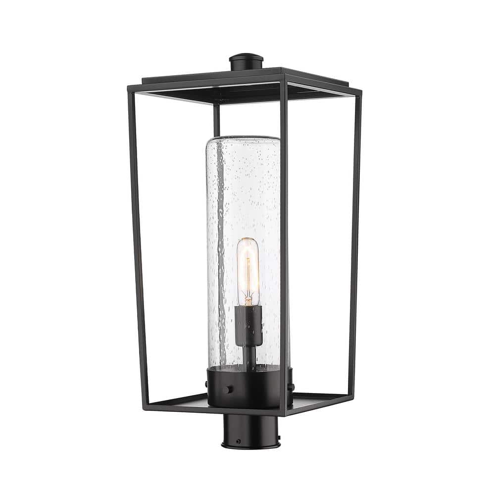 Sheridan 1-Light Black 22 in. Aluminum Hardwired Outdoor Weather ...