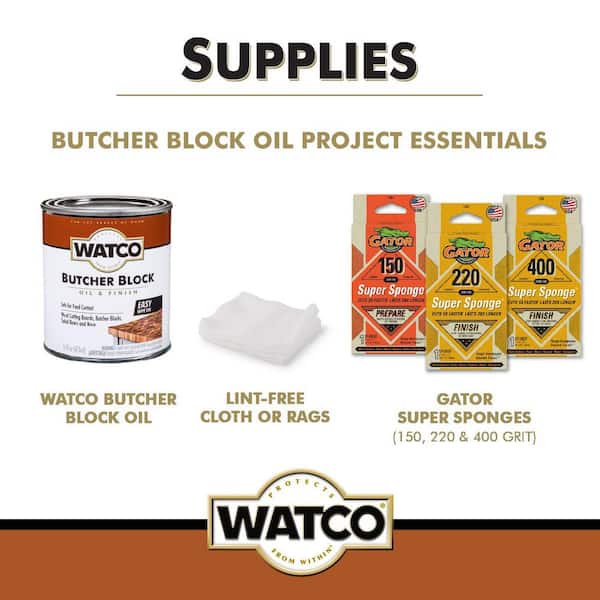 Watco 1 Pint Butcher Block Oil in Clear 241758 - The Home Depot