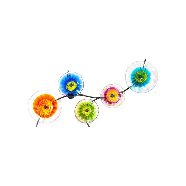 Dale Tiffany Fiore Bloom 5-Plate Hand Blown Art Glass Wall Decor ...