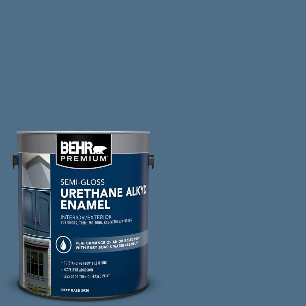 BEHR PREMIUM 1 gal. #S500-6 Shipyard Urethane Alkyd Semi-Gloss Enamel ...