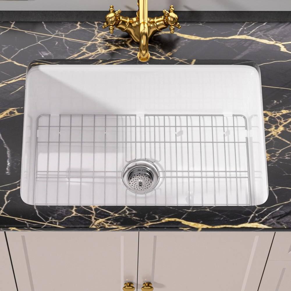 Have a question about 27 in. Kitchen Sink Undermount White Kitchen Sink ...