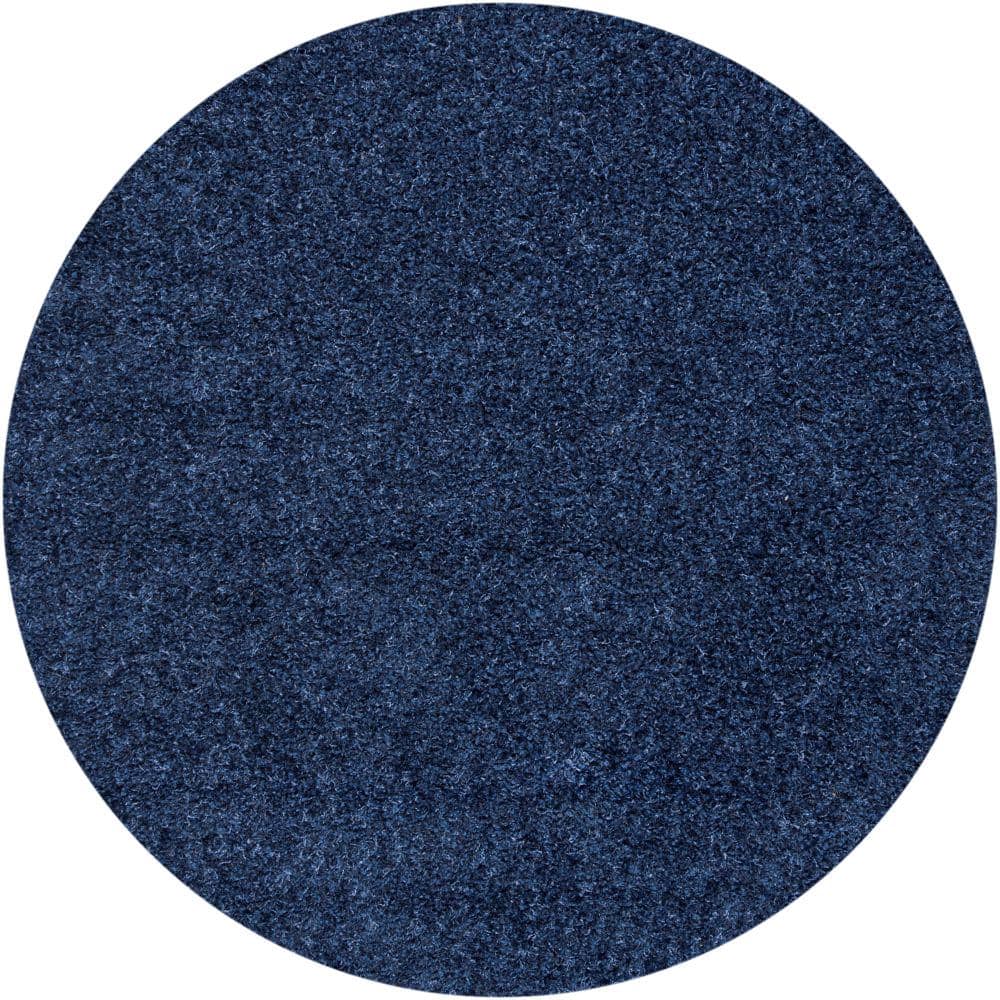 nuLOOM Marleen Plush Shag Navy 4 ft. Round Rug OZSG02N-R404 - The Home ...