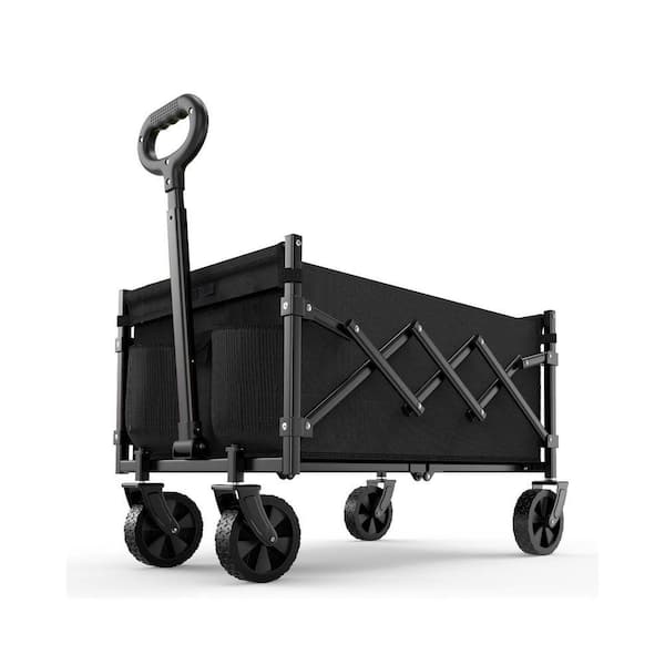 Primehome 3.2 cu. ft. Steel Foldable Utility Wagon Cart w/220 lb ...