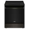 Whirlpool 30 in. 4 Elements Slide-In Induction Range in Black Stainless ...