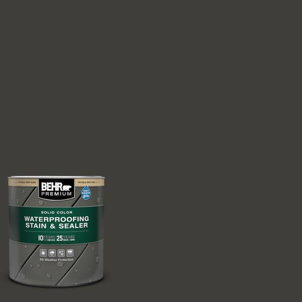 BEHR PREMIUM 1 qt. #SC-102 Slate Solid Color Waterproofing Exterior ...