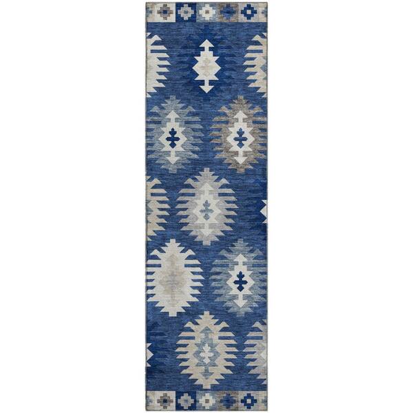 Addison Rugs Mayfield Premium Machine Washable Abstract AMF983 Navy 2 ...