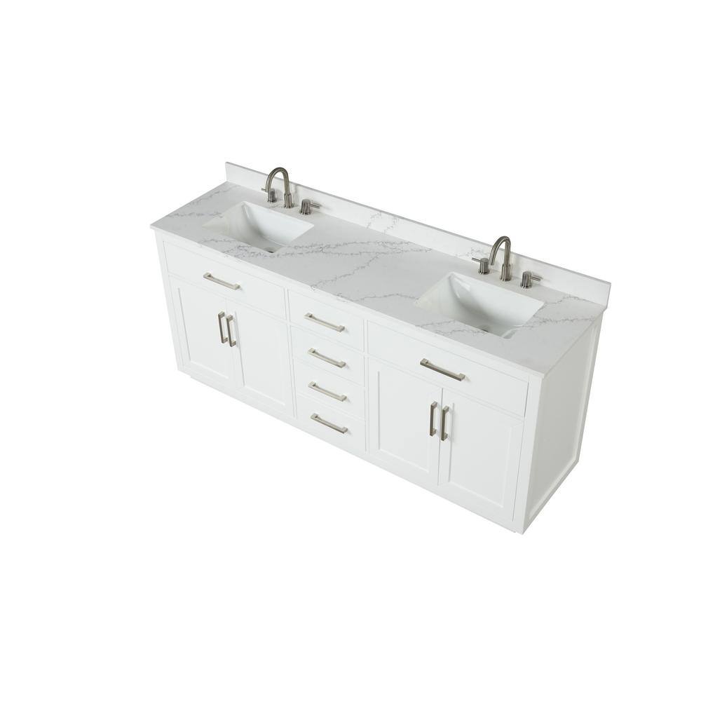HBEZON Aphrodite 80 in. W x 22 in. D x 36 in. H Freestanding Bath ...