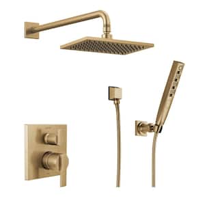 Delta Ara Double Handle 4-Spray Shower Faucet 2.5 GPM with Hand Shower ...