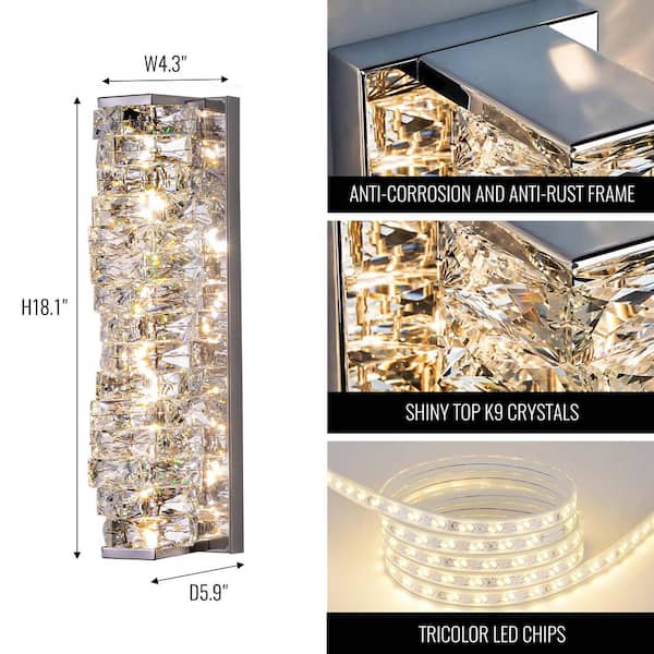 Chrome Rectangle Sconce