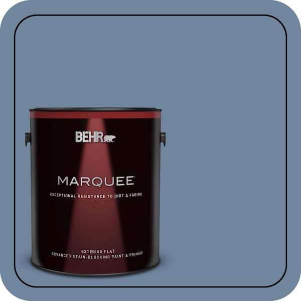 BEHR MARQUEE 1 gal. #S520-5 Thundercloud Flat Exterior Paint & Primer ...