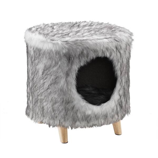 Sam's Pets Pufak 16 in. Gray Cat Tree Cylinder SP-CT1271GY - The Home Depot