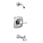Peerless Parkwood 1-Handle Wall-Mount Tub and Shower Faucet Trim Kit in ...