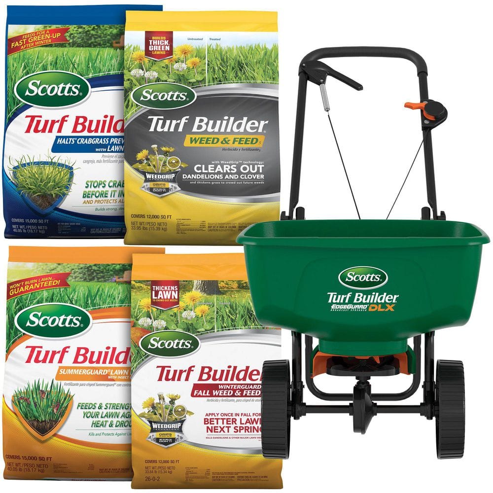 Scotts Turf Builder Bundle for Large, Northern Lawns and Turf Builder ...